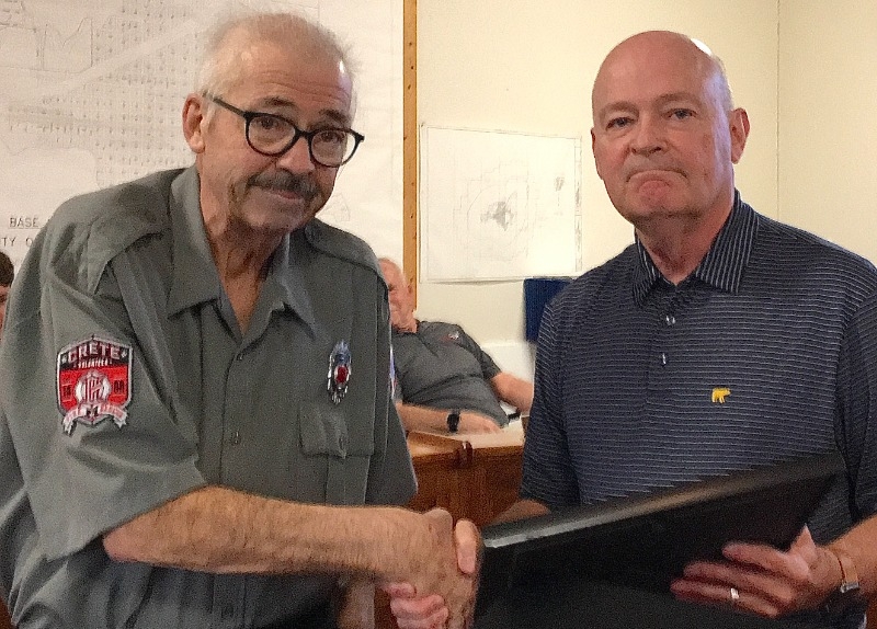 City of Crete Nebraska - Petracek honored for 50 years on CVFD